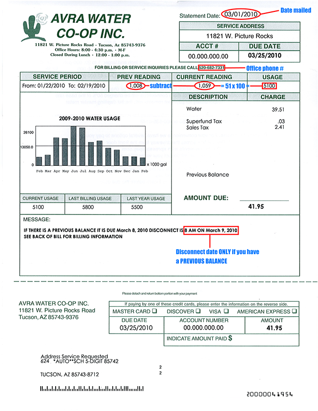 Water Bill Water Bill